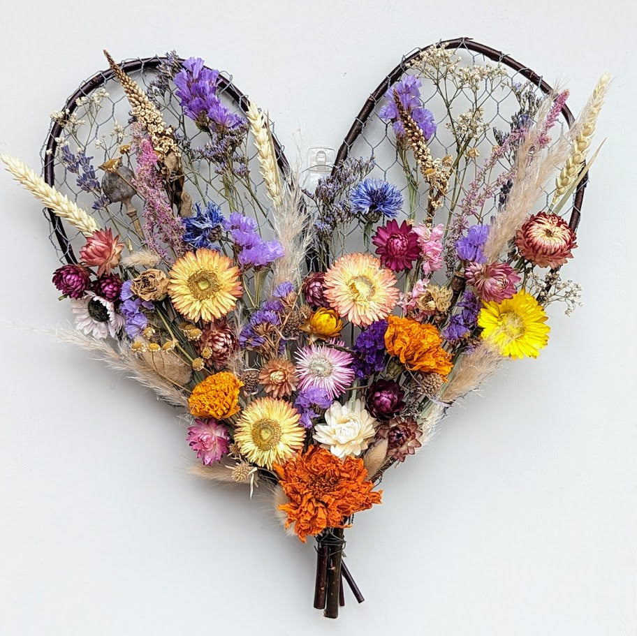 Everlasting Dried Flower Heart Panel – Dorset Flower Co